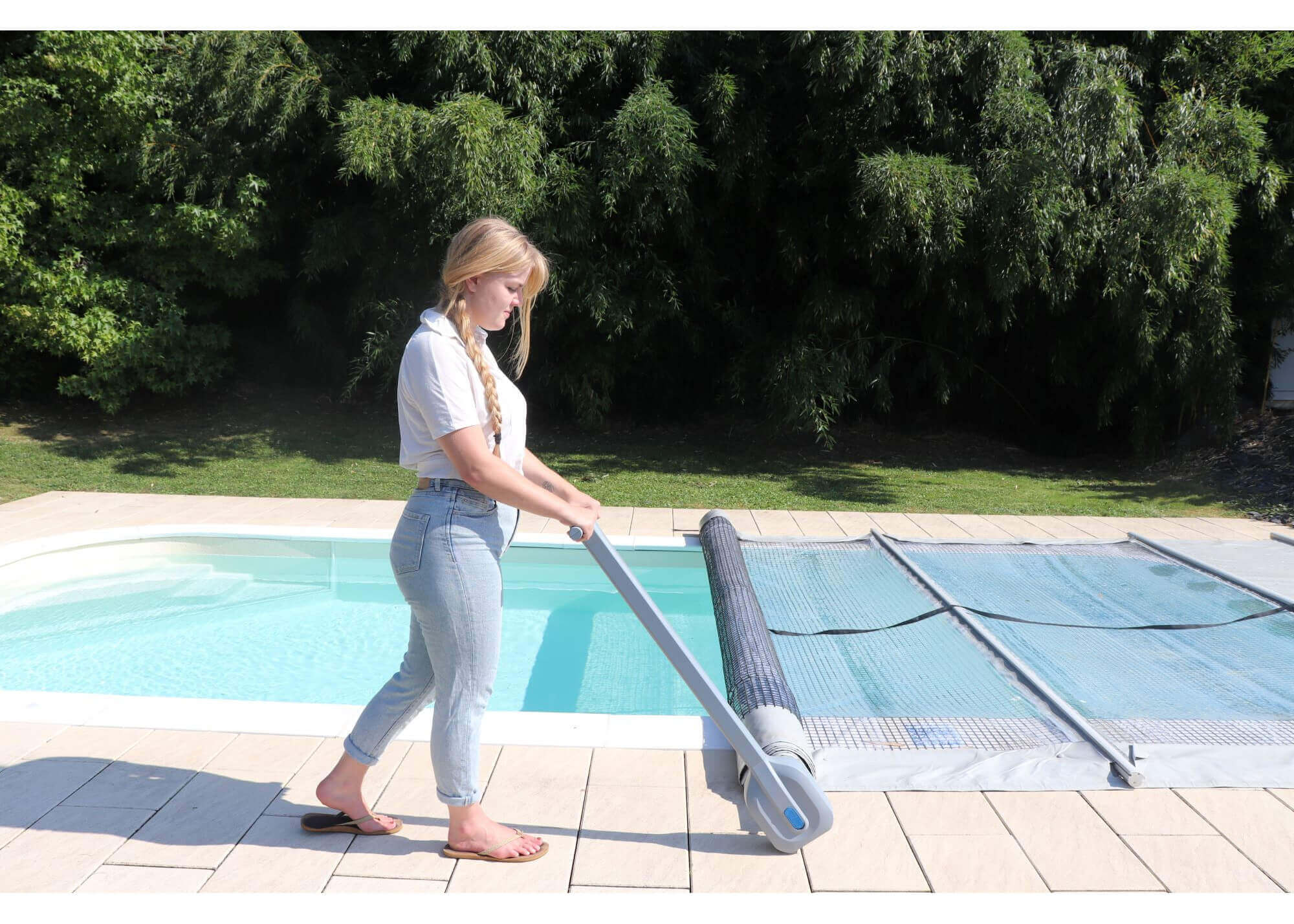 Enrouleur de couverture à barres iScoot700 - Piscines Waterair