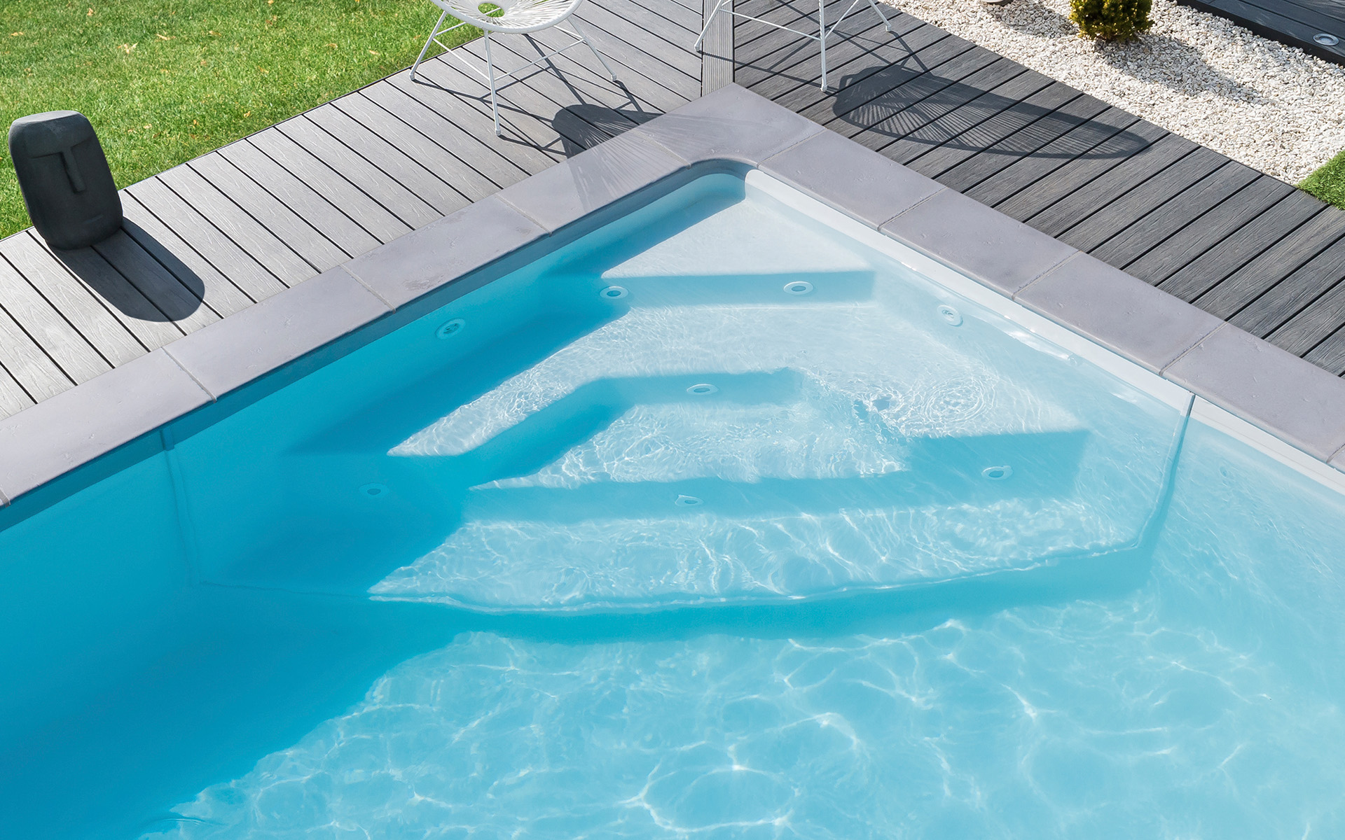 Scala ad angolo Square | Waterair Piscine