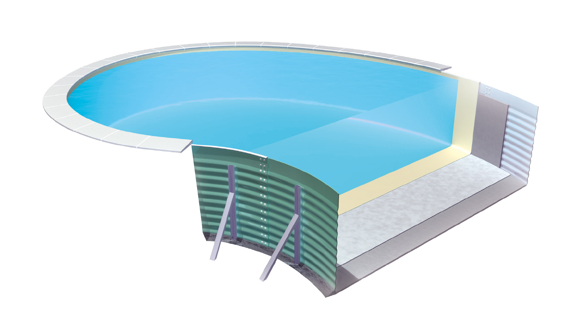 Piscine enterrée en acier à panneaux à installer soi-même | Piscines ...